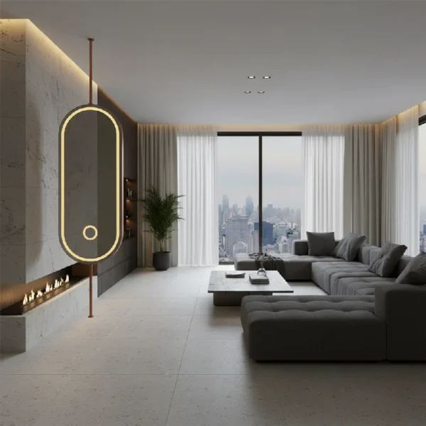 Luxury Long Oval Hanging Hotel LED Mirror - Mi-Mirror
